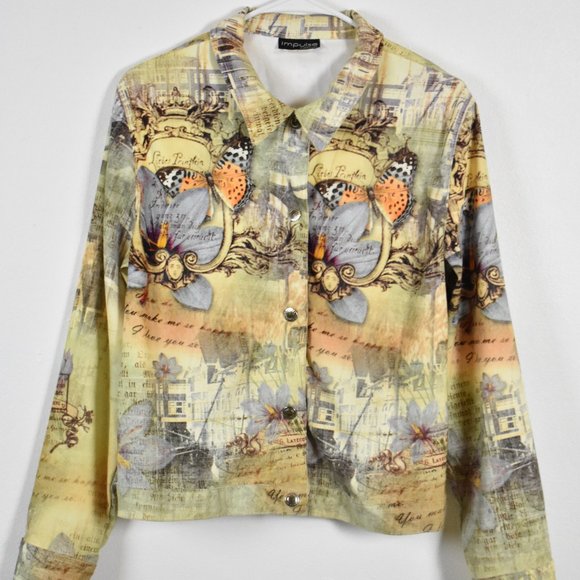 impulse california | Jackets & Coats | Vintage Colorful Graphic Print ...